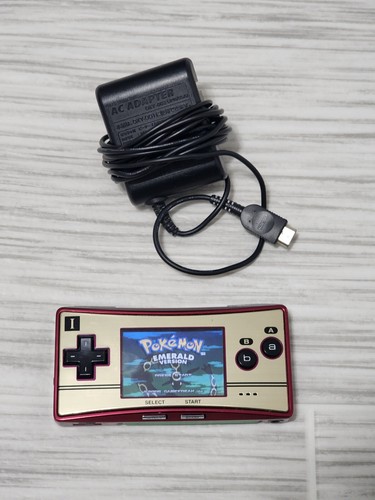 Nintendo Game Boy Micro - 2005 With Pokemon Emerald Version TESTED AND ...