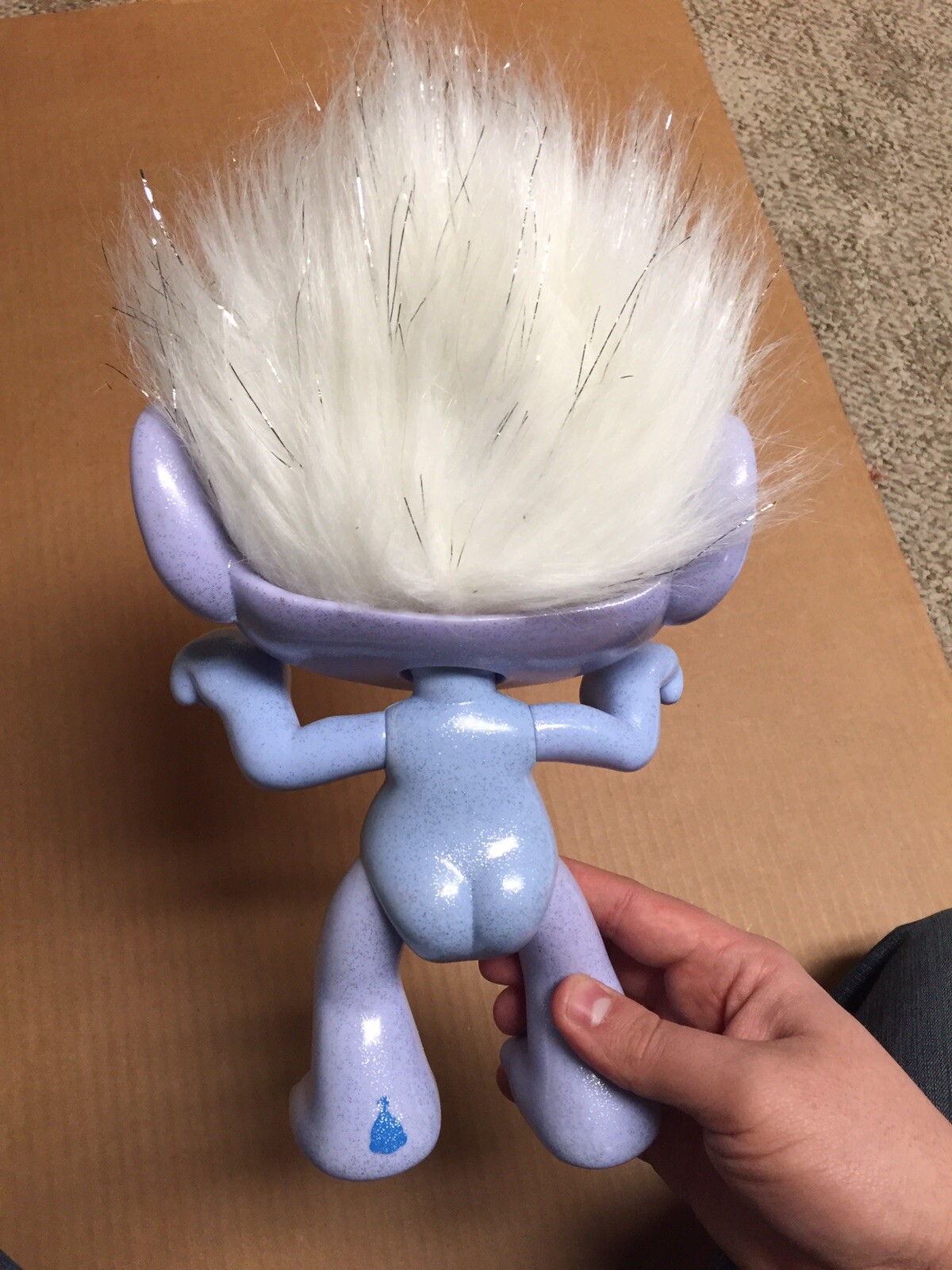 Hasbro 2015 Trolls GUY DIAMOND GLITTERY TROLL 12" Plastic Toy Figure ...