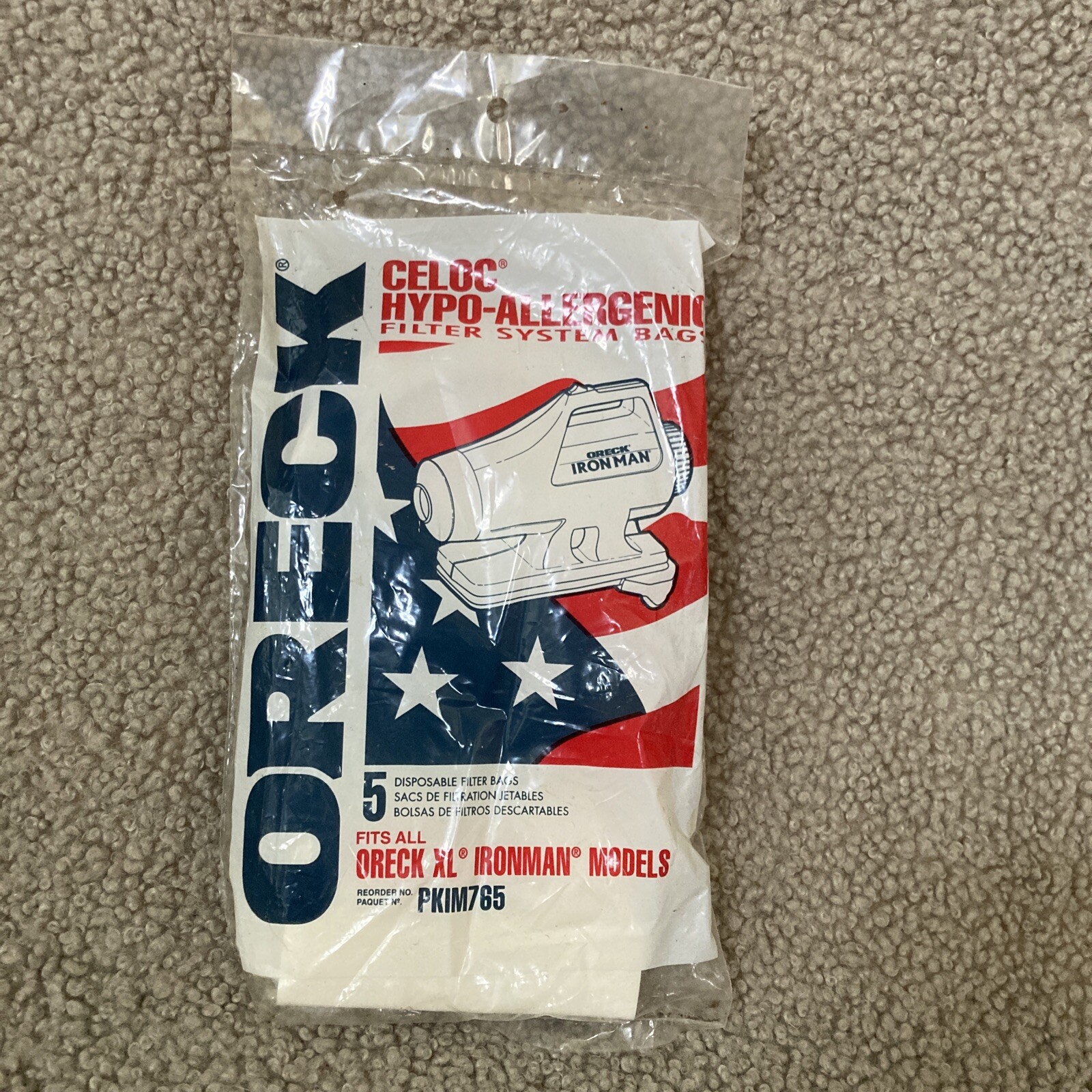 Genuine Oreck XL Ironman Vacuum Bags No. PKIM765 Package of 5 Bags | eBay