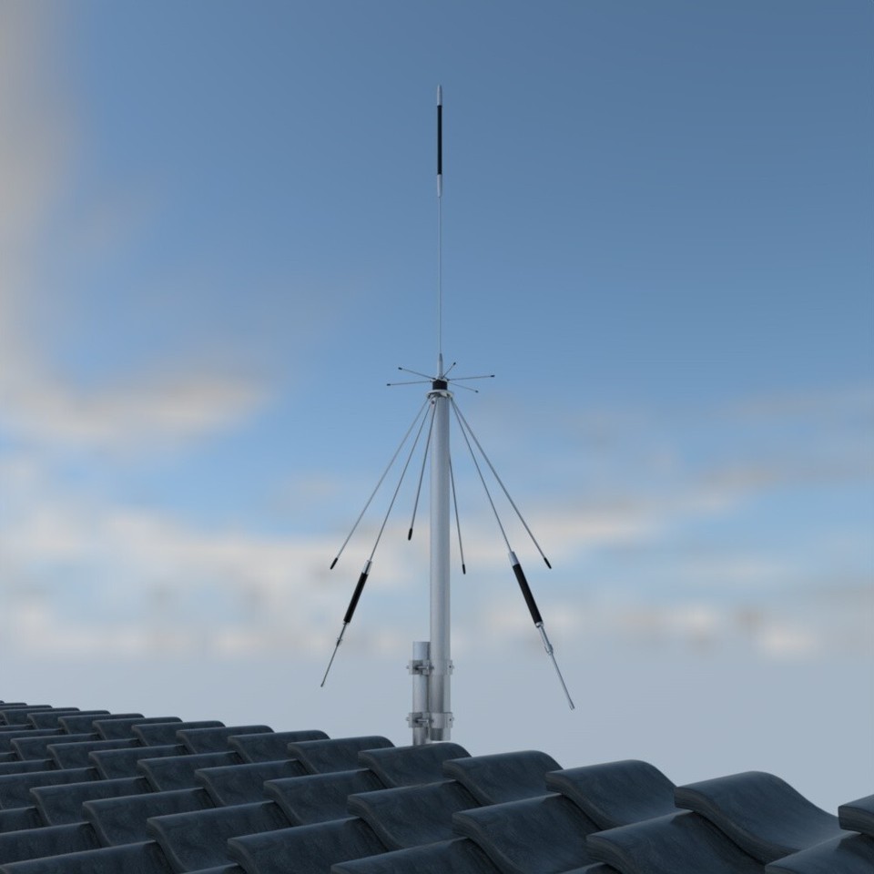 GRA-D3000 Super Broadband Discone Scanner Base Antenna, 75MHz-3GHz, 32 ...