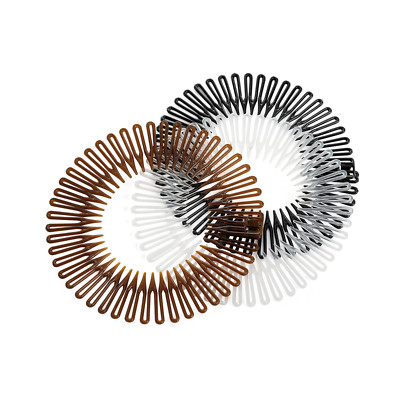 3 Flexi Combs Headband Elasticated Gym Mens Hair Accessory Clear Black ...