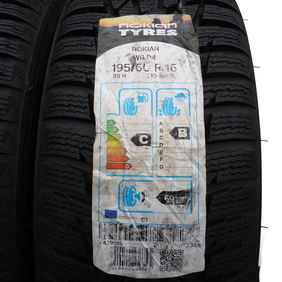 195 60 16 2x Nokian 195/60 R16 89H WR D4 Pneumatici 2019 Pieno come ...