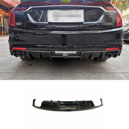 For Cadillac CT6 2016-2020 ABS Black Rear Bumper Diffuser Lip Spoiler ...