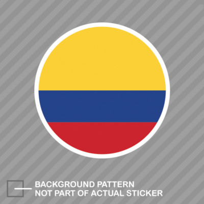 Round Colombian Flag Sticker Decal Vinyl Colombia COL CO | eBay