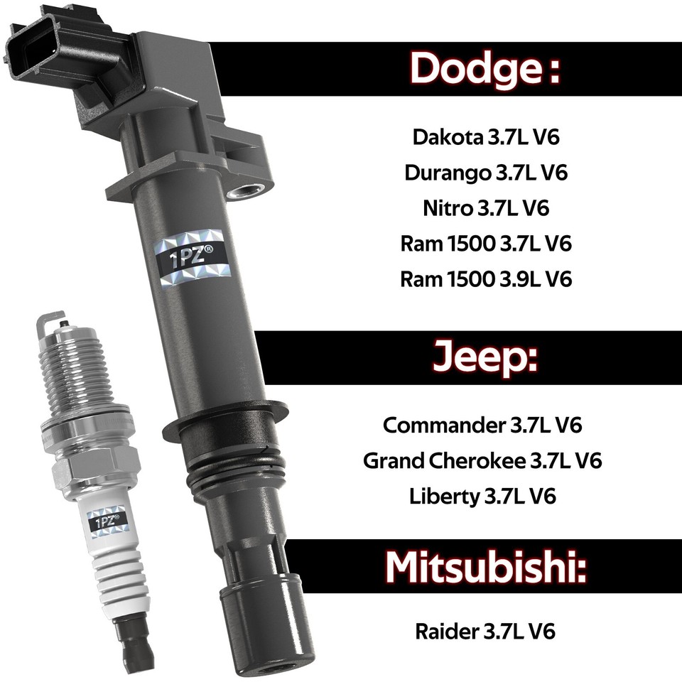 8x Ignition Coil Set For Dodge Jeep Mitsubishi V6 3.7L V8 4.7L OE#UF270 ...