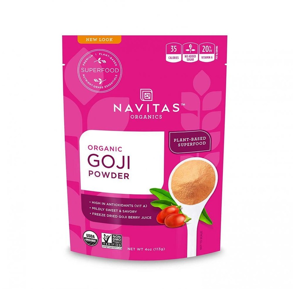 Navitas Organics Goji Berries, 4 oz. Bag — Organic, Non-GMO, Sun-Dried ...