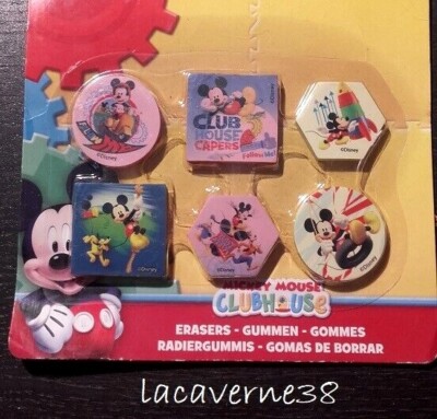 Lot de 6 gommes papeterie écolier DISNEY Mickey | eBay
