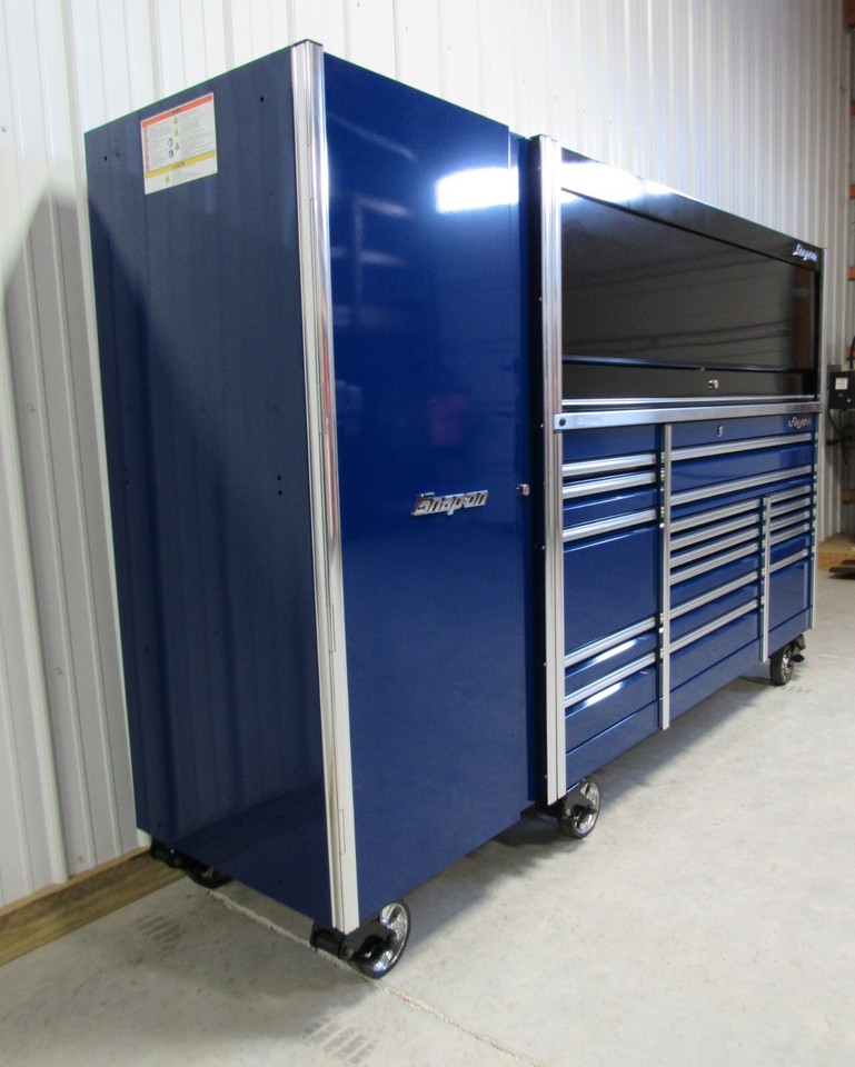 Snap On Midnight Blue 84" Epiq Toolbox, Stainless/LED Power Top & Side ...