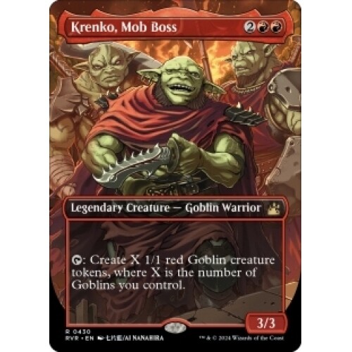 KRENKO, MOB BOSS (BORDERLESS) Ravnica Remastered Magic MTG MINT CARD | eBay