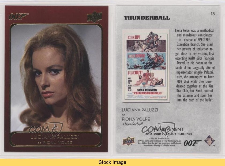 2020 James Bond Villains & Henchmen Red as Fiona Volpe Luciana Paluzzi ...