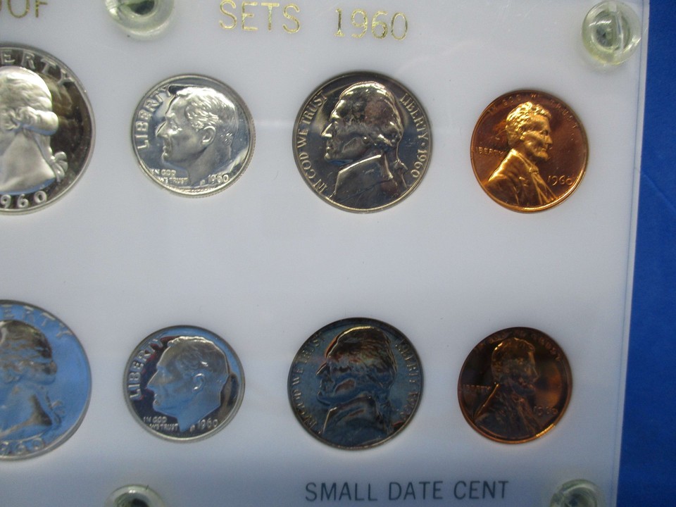 Lot Of 2 1960 US Proof Set, Small Date, Uncirculated Coins, 90% Silver ...