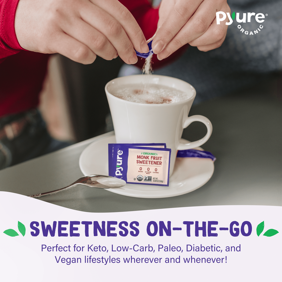 Pyure Organic Monk Fruit Blend Granular Sweetener Packets 80ct | eBay