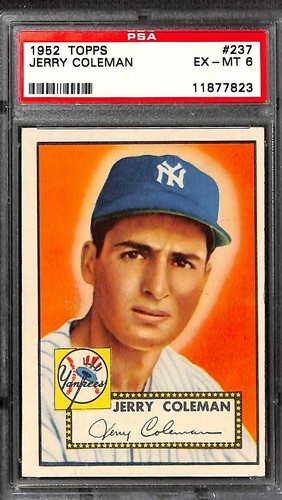 1952 TOPPS #237 JERRY COLEMAN PSA 6 EX-MT 11877823 | eBay