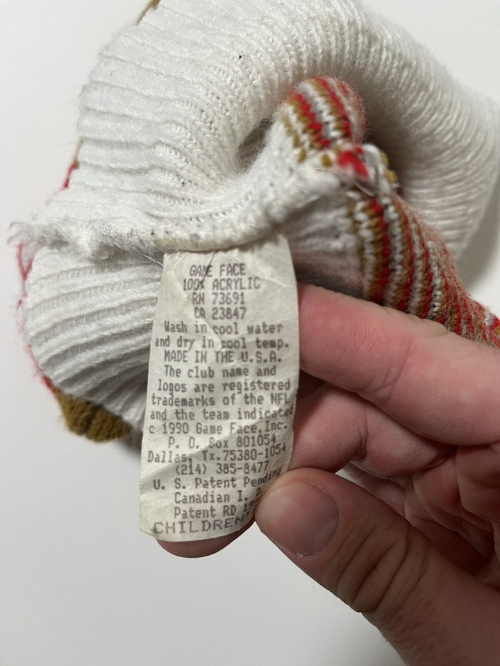 VTG San Francisco 49ers Game Face Helmet Ski Mask Winter Beanie NFL ...