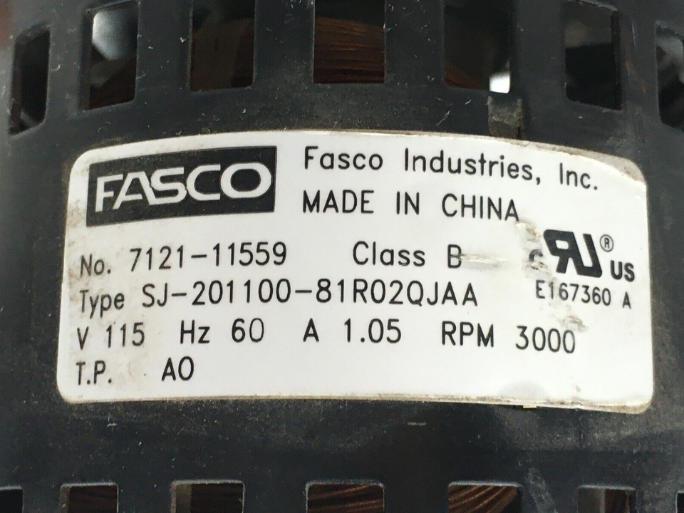 FASCO 7121-11559 Draft Inducer Blower Motor 70-101087-01 7021-11559 ...