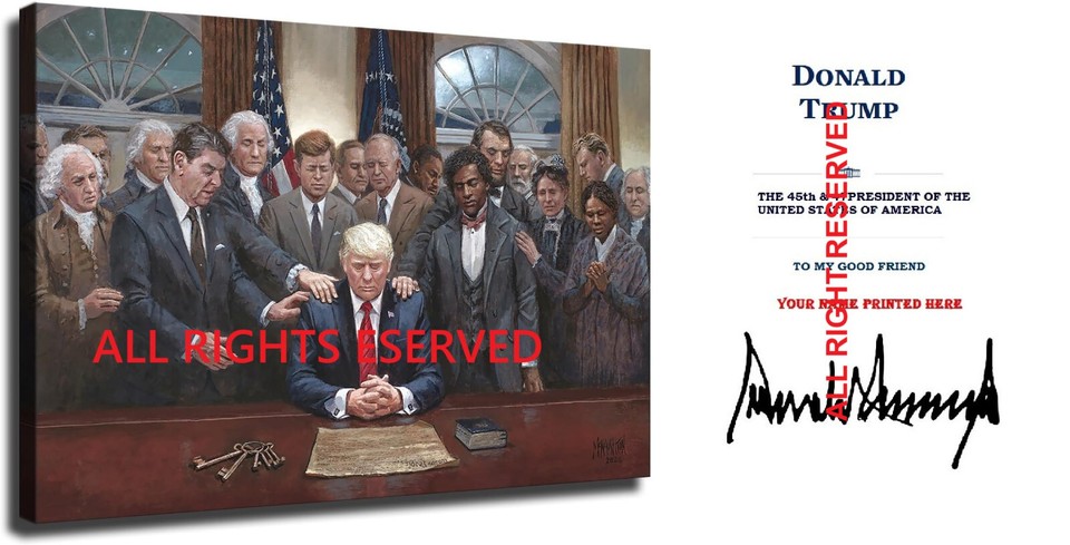 President Donald Trump Poster Print Figures with former President 18 ...