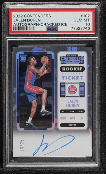 2022-23 Panini Contenders - Rookie Ticket Cracked Ice Ticket #102 Jalen ...