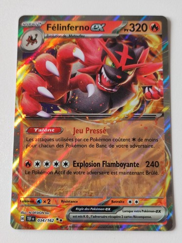 Pokémon - FELINFERNO EX 34/162 EV05 Forces Temporelles | eBay