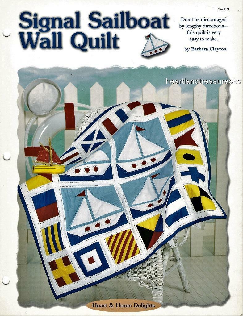 Signal Sailboat Creative Scrap Wall Quilt Pattern w/ Flexible Plastic ...