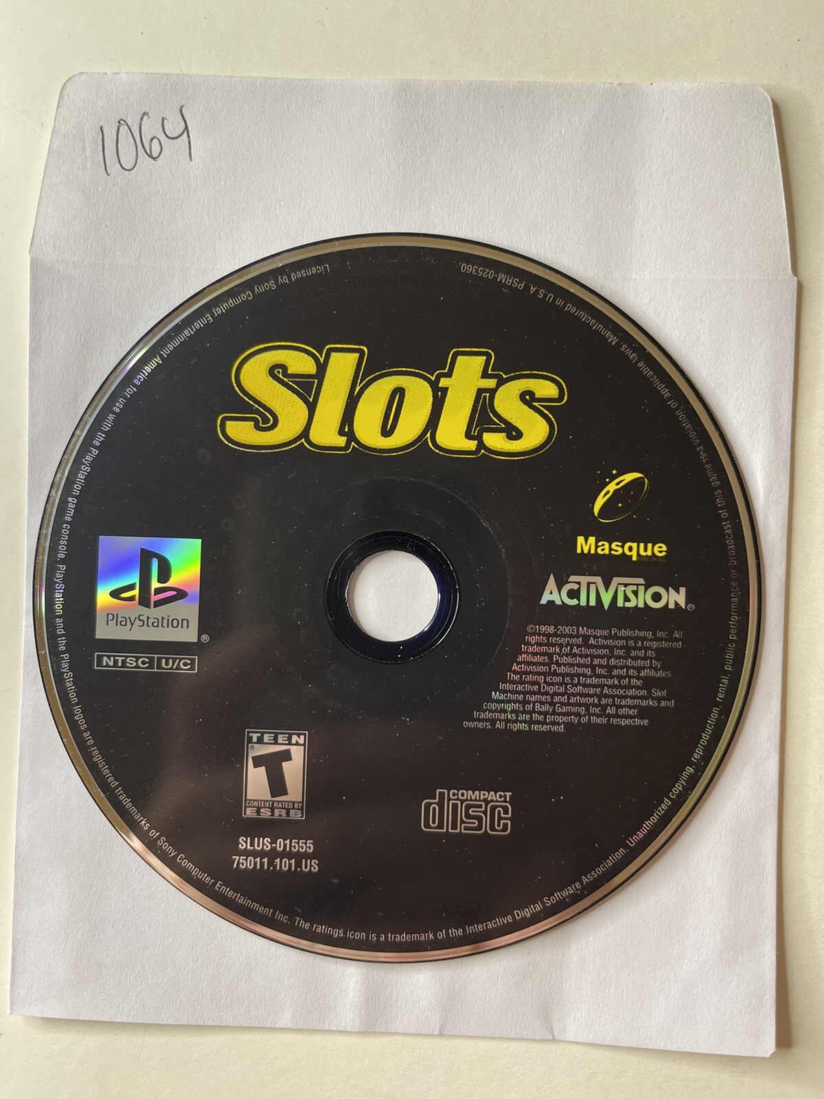 Slots Sony PlayStation 1 PS1 Disc Only - No Tracking #1064 47875750111 ...