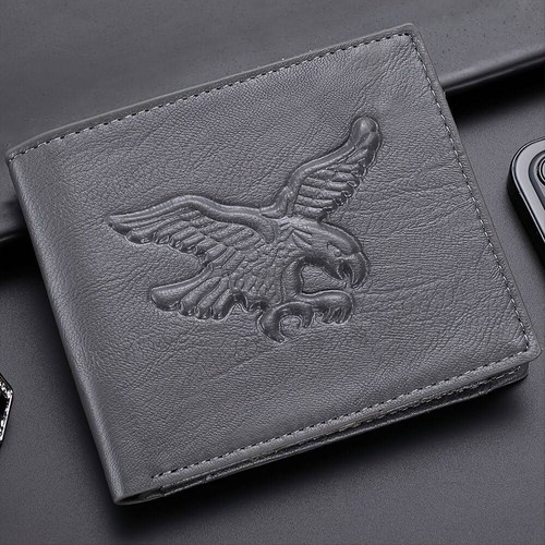 Bald Eagle Grey Wallet - RFID Blocking, Credit Card ID, Bifold, America ...