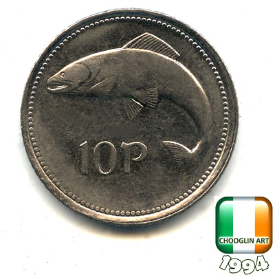 An IRISH 1994 TEN PENCE 10p coin, 31 Years Old! | eBay UK