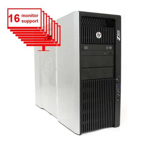 HP Z820 16-Monitor Computer/ Desktop E5-2640 12-Core/16GB /1TB HDD/NVS ...