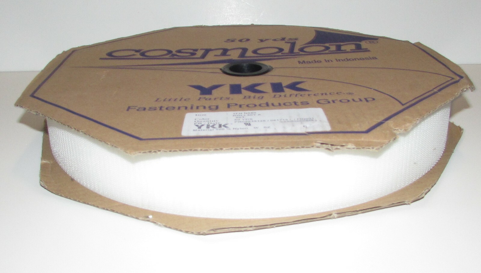YKK Cosmolon 50 Yard Velcro Roll Color C001 Tan Hook Side Only 2” 1fn ...