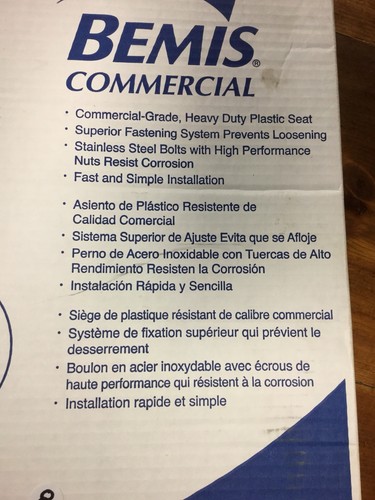 Bemis 1955CT 000 Commercial Plastic Open Front Toilet Seat with STA ...