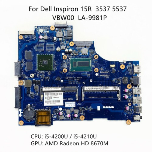 LA-9981P LA-9982P For Dell15R 5537 3537 I5-4200U CPU HD8670M GPU CN ...