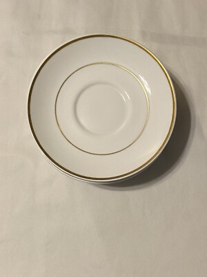 Dudson Fine China White Stoke-on-Trent Gold Rim Plates Lot of 10 | eBay