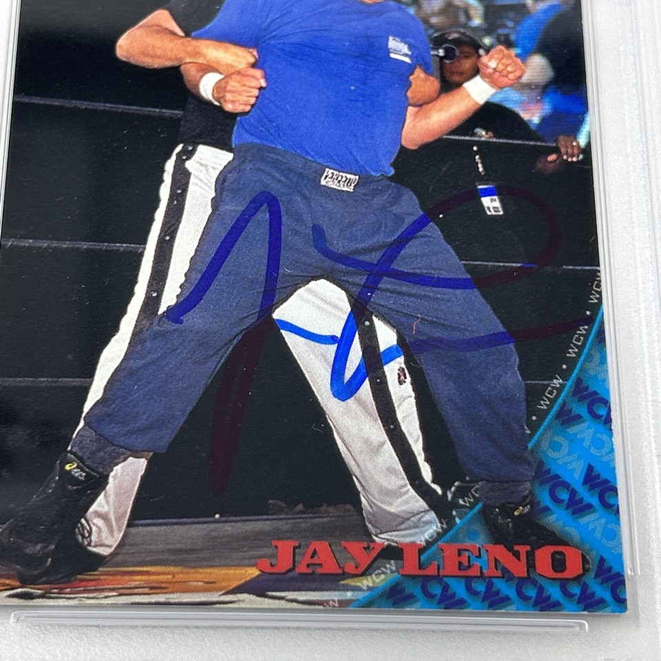 1998 Topps WCW WWF Jay Leno Signed Rookie Card Autograph PSA DNA ...