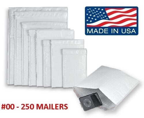 250 #00 5x10 Poly Bubble Envelopes Padded Mailers Shipping Case 5"x10" | eBay