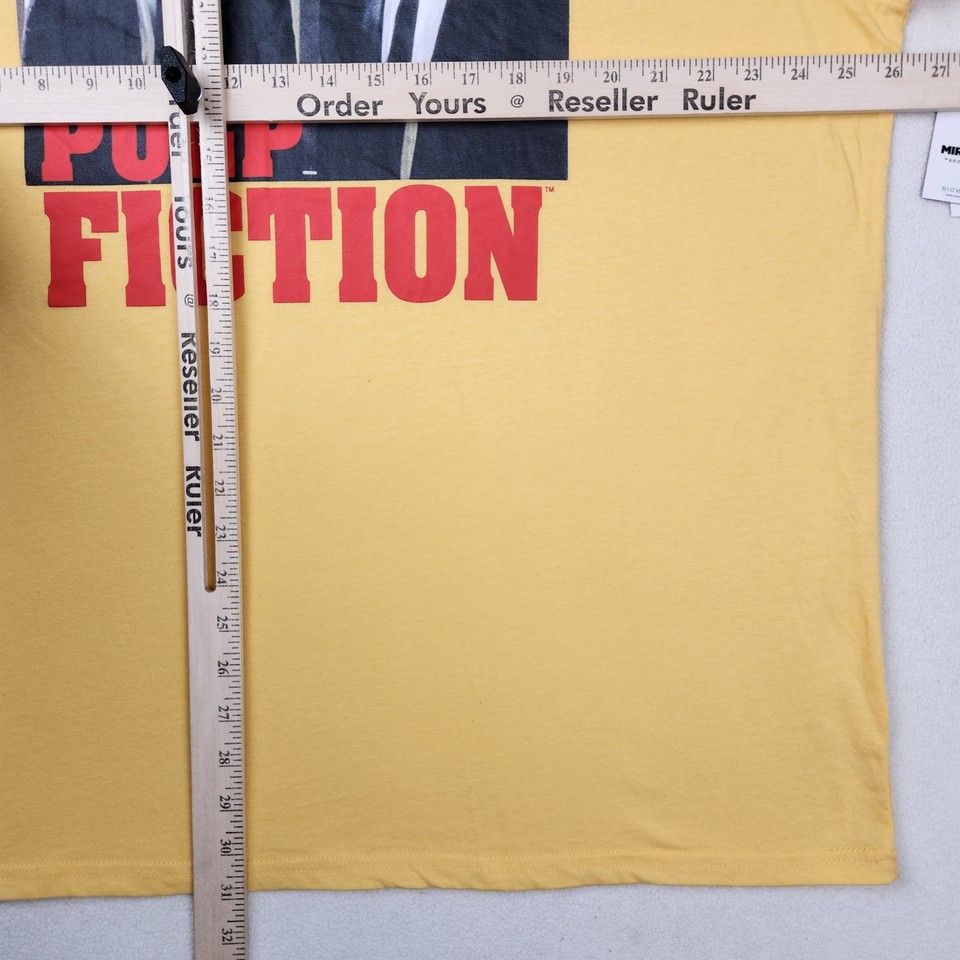 Pulp Fiction Shirt Mens 2XL Yellow Vincent Jules Tarantino Graphic Long ...