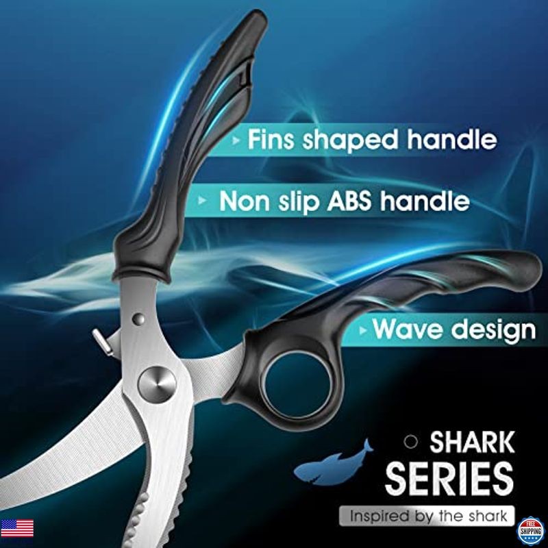 Heavy Duty Poultry Shears, Spring Loaded Kitchen Scissors, Stainless ...