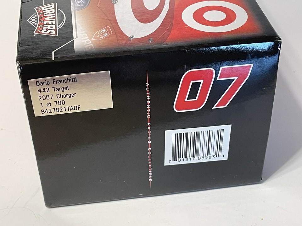 Dario Franchitti Signed 2007 Target #42 NASCAR 1/24 Car Limited 1/780 ...