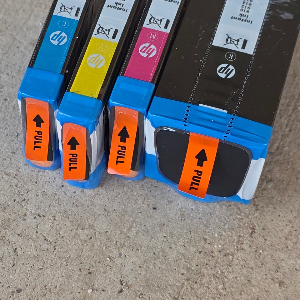 HP 910 912 914 915 Black Cyan Yellow Magenta 2027 Instant Ink ...