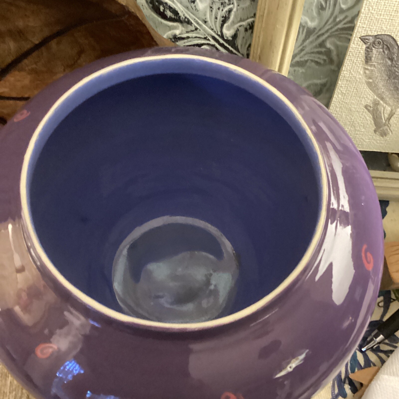 Lisa Scroggins Hand Thrown Purple Studio Art Pottery Vase With Feet ...