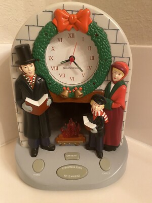 Vtg Sound Design Musical Christmas Clock Carols Hymns Songs Light Up ...