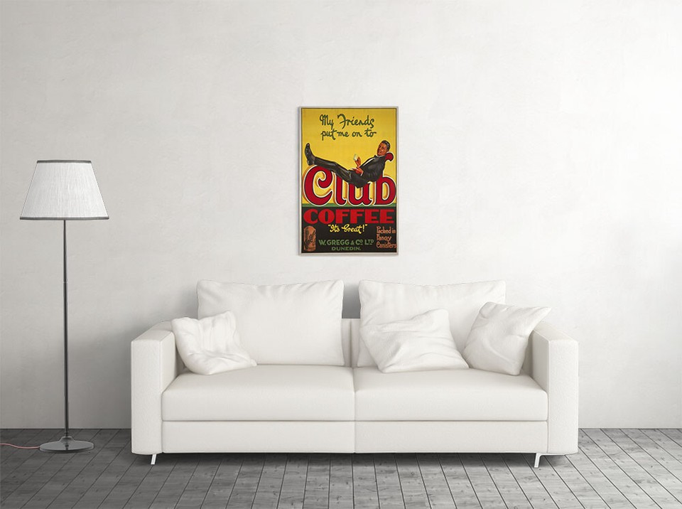 1920s Club Coffee It's Great! Vintage Style Wall Art Home Decor ...