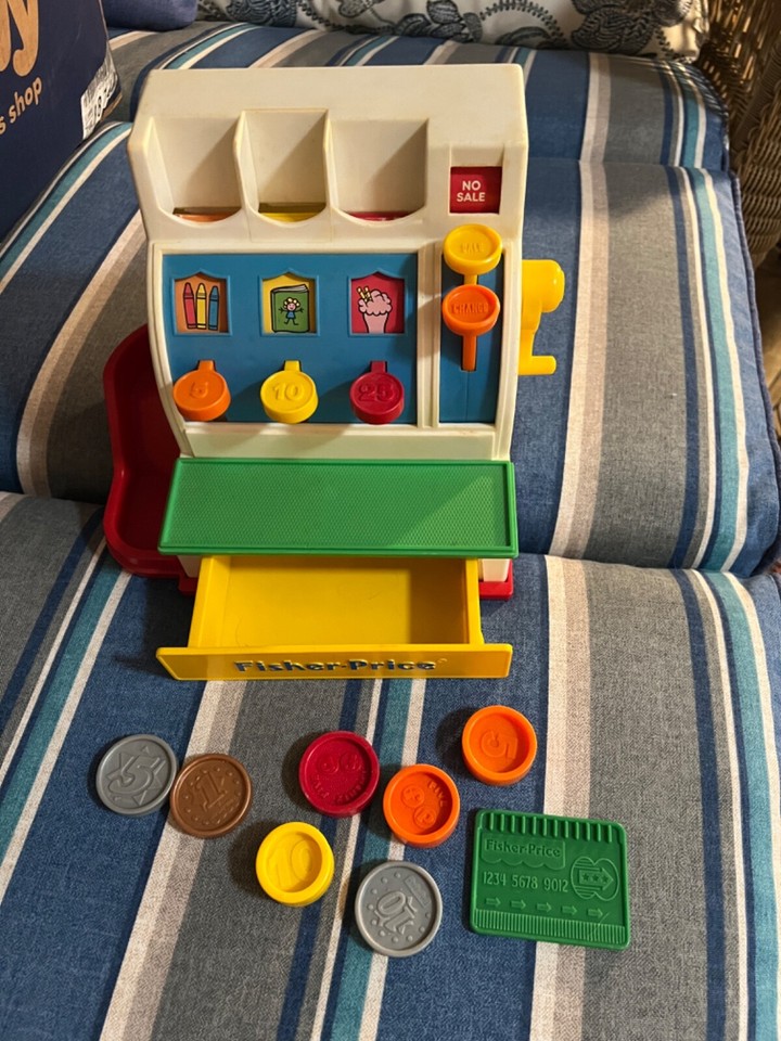 Vintage 1994 Fisher Price Cash Register Bell Works | eBay