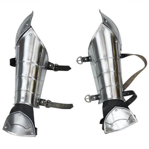 Medieval Kings Guard Steel Larp Pair Of Bracers Hand and Elbow Armor ...