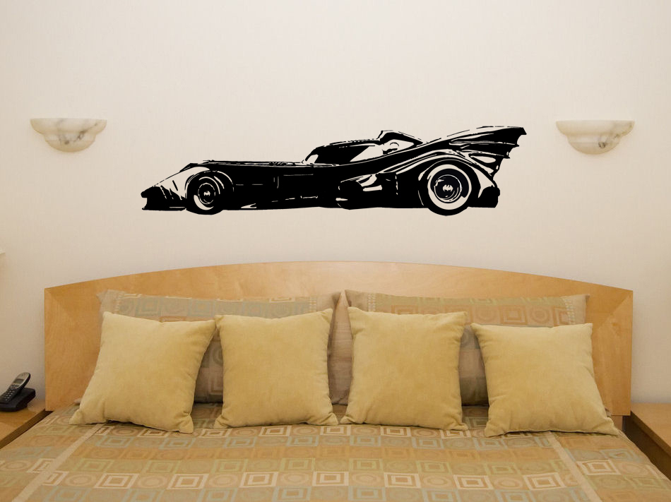 Batman Batmobile Car Superhero Justice League Gotham Decal Wall Sticker ...