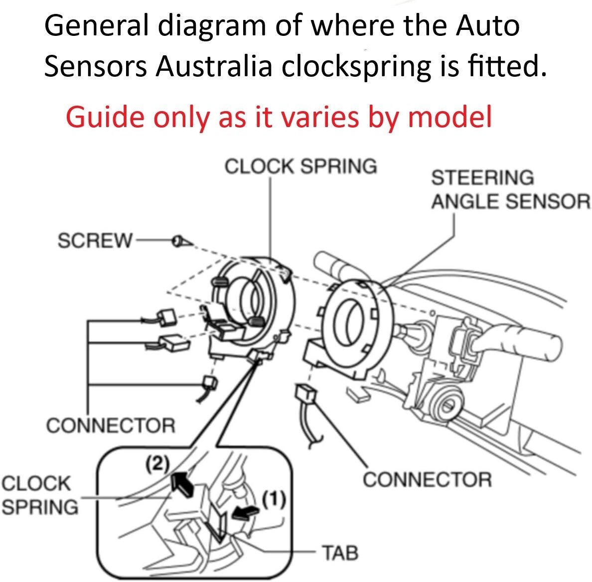 Clockspring Spiral Cable to fit Hyundai i20 93490-2P010 93490-1J100 ...