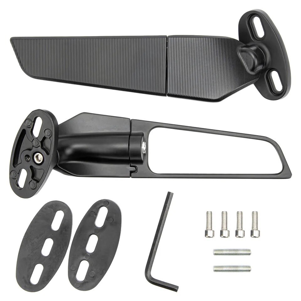 For YAMAHA YZF Stealth Mirrors Adjustable Side Mirror Rear View R1 R6 ...