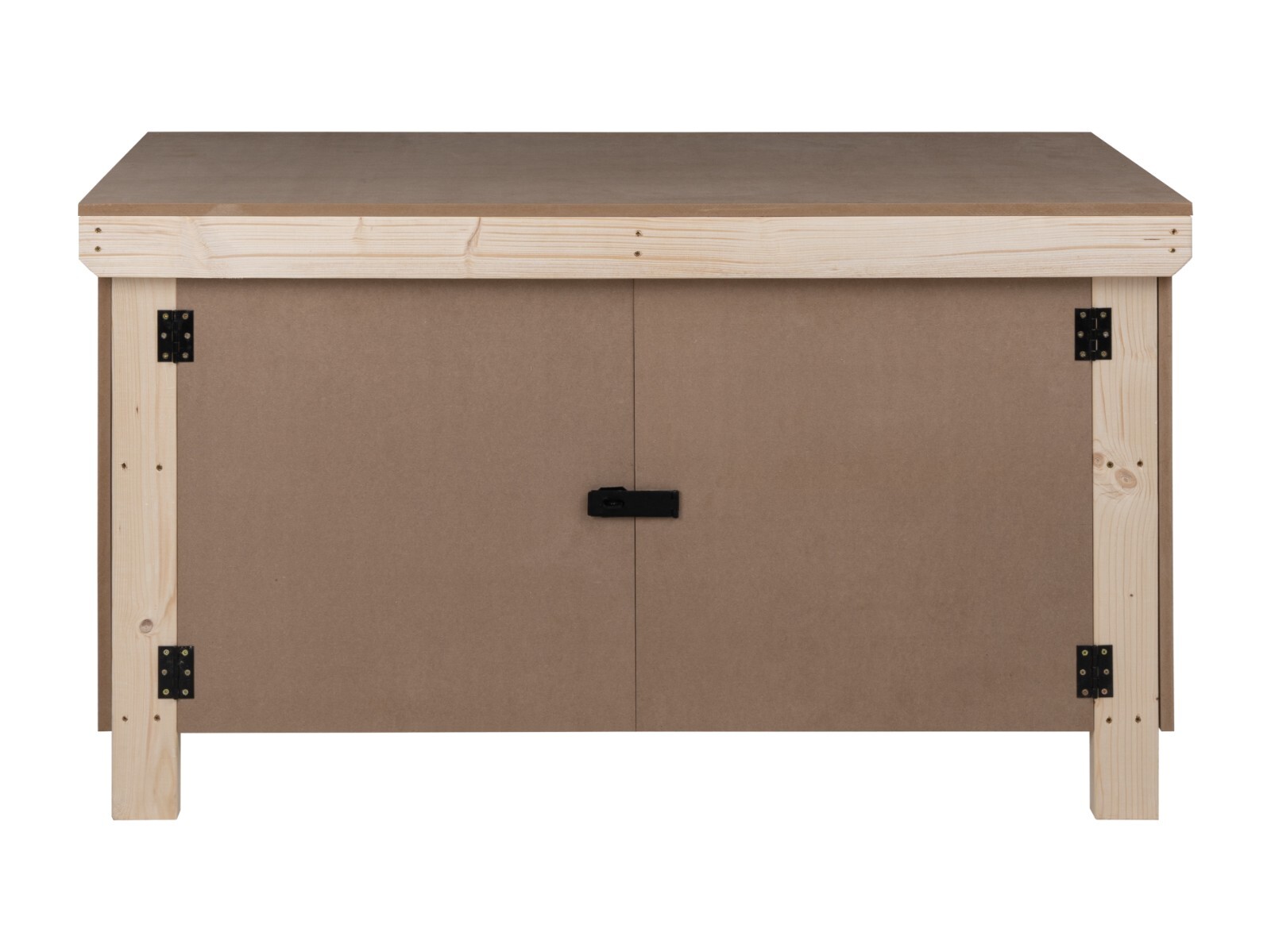 Work Bench MDF Top With Lockable Cupboard Wooden Industrial Garage Tool ...