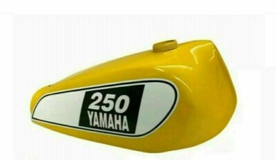 YAMAHA XT 250 3Y3 4Y1 YELLOW PAINTED ALUMINIUM FUEL PETROL TANK 1980 ...