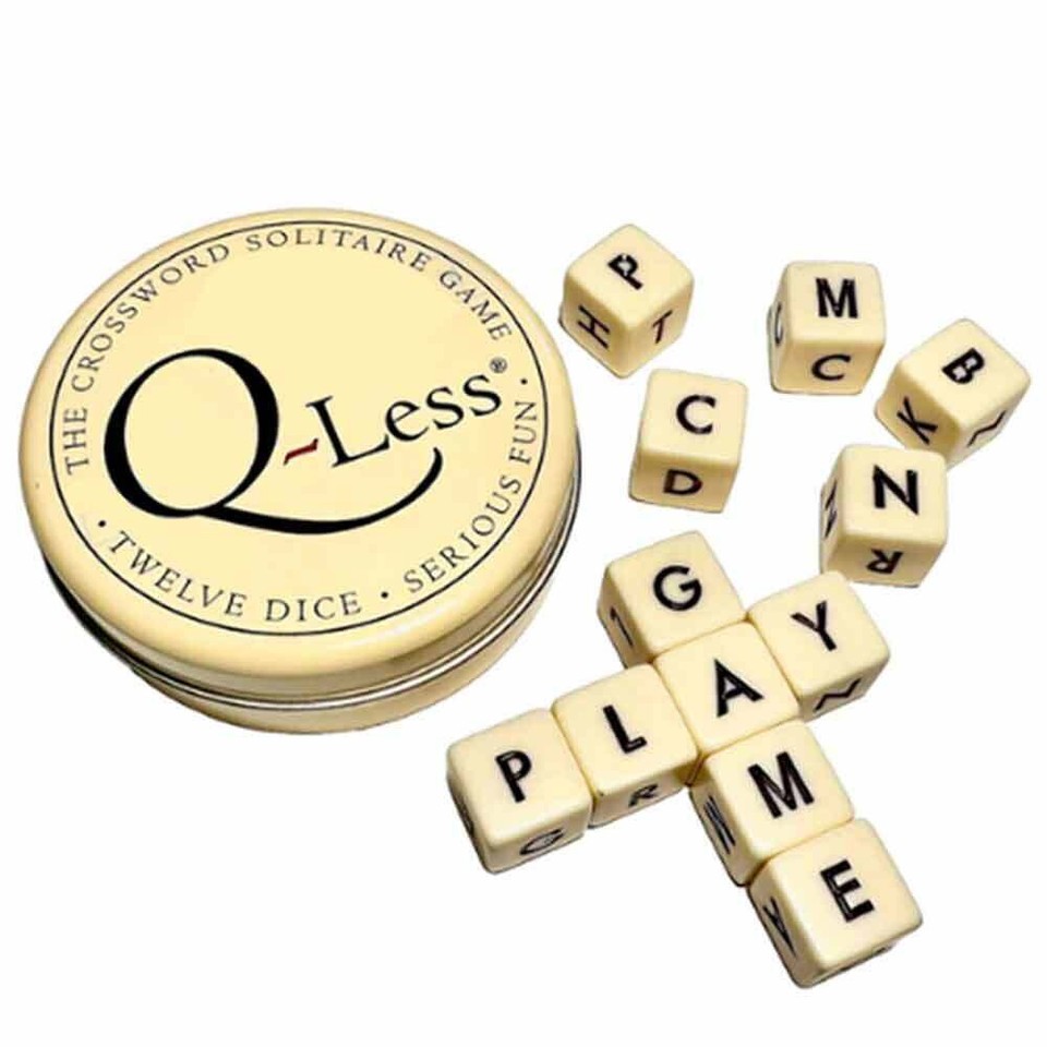 New Q-less Dice Game with Twelve Dice Letters,The Crossword Solitaire ...