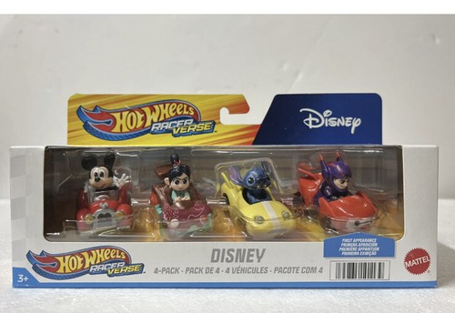 Hot Wheels! Disney Racers Verse Mickey Vanellope Stitch Hiro Baymax 4 ...