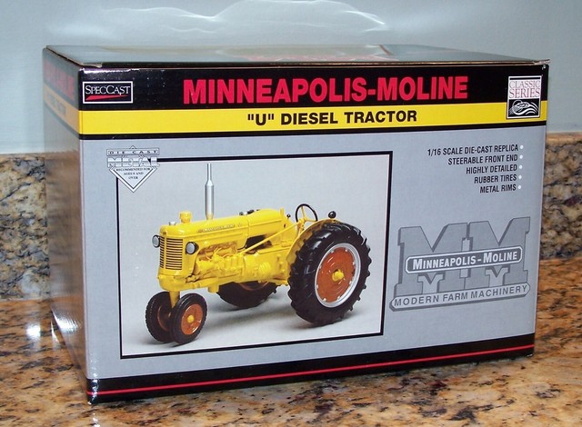 SpecCast Minneapolis Moline Toy Tractor Model U Narrow Diesel 1/16 for ...